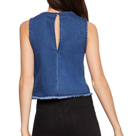 BCBGeneration | Tops | Bcbgeneration Nwt Frayed Edge Denim Crop Top ...